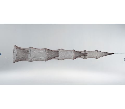 DBL. EEL FYKE NETS 80/7B, w/6m LEADER ST. STEEL HOOPS, DH