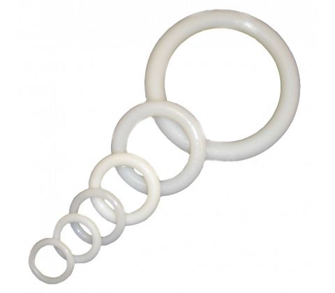 Cod-end rings, white